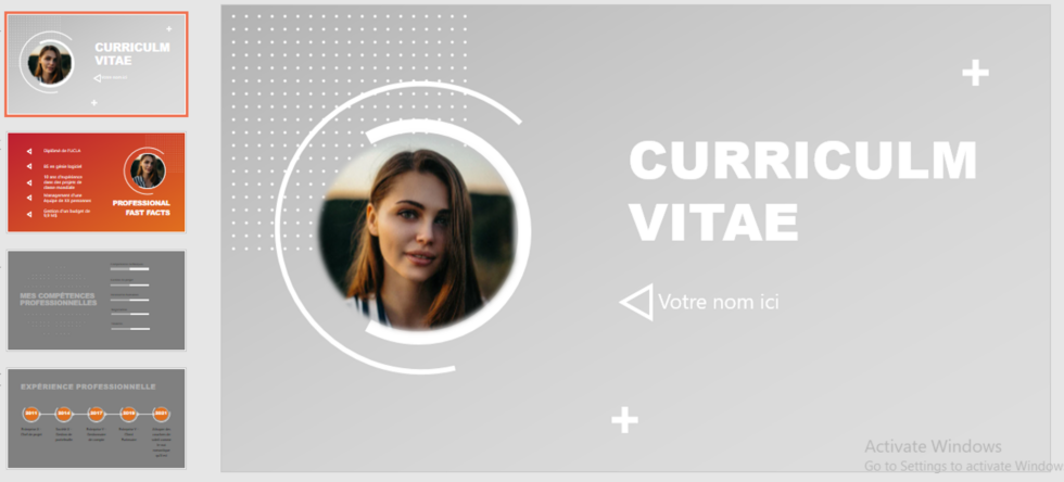 Modèle CV PowerPoint: Créez un CV professionnel